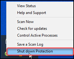 Shut down SecureAnywhere